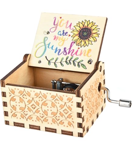 Small Music Box Amaxiu Hand Crank Music Box- Twinkle Twinkle Little ...