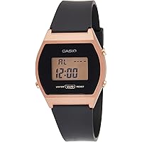 Casio LW204-4A Unisex Rose gold Digital Watch with Pink Band : Amazon ...