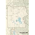 Amazon.co.jp: Best Maps Ever イエローストーン国立公園 地図 24x36インチ ポスター(タン) : 文房具・オフィス用品