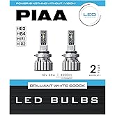 Amazon | PIAA ヘッドライト/フォグライト用 LED 6600K 〈コントローラーレスタイプ〉 12V 18W 4000lm HB3/4_HIR1/2 3年保証 車検対応 2個入 ...