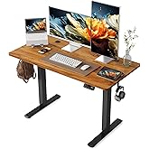 Amazon | ErGear 電動 オフィスワークテーブル 昇降式デスク スタンディングデスク 幅120cm 高さメモリー機能 上下自動昇降 静音 収納フック付き パソコン pc 作業机 ...