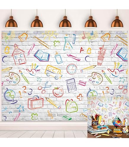 Math Banner CORFOTO 15x8ft Fabric Math Formula Chalkboard Classroom ...