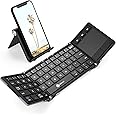 Bluetooth Keyboard, iClever BK08 Folding Keyboard with Sensitive Touchpad (Sync Up to 3 Devices ...