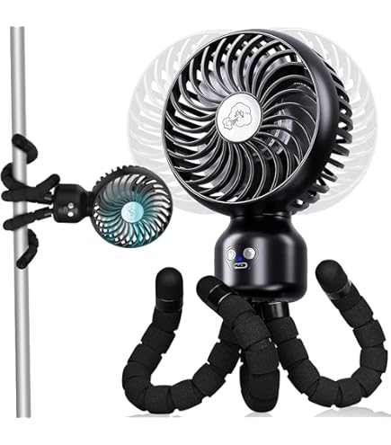 Amazon | JISULIFE 小型扇風機 充電式扇風機 風量5段階調節 4000 mAh大