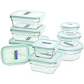 Glasslock Oven Safe Glass Bakeware, 3-Piece Set, Clear, GL-996 ...