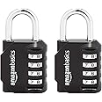 Amazon Basics 4 Digit Combination Padlock Black 2 Pack Amazon