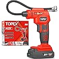 TOPEX 20V Cordless Air Compressor Car Tire Inflator Power Inflator w ...