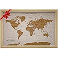 Splosh TVB03 Travel Board World Map, Small, Beige/White : Amazon.com.au ...