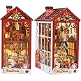 Amazon | Shuiling ドールハウス ミニチュア クリスマス 木製パズル ミニチュアハウス キット 本棚の装飾 オルゴールとセンサー照明付き クリスマス 飾り 立体パズル 3d ...