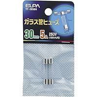 Amazon.co.jp: エルパ(ELPA) ガラス管ヒューズ ヒューズ 配線 保護 250V 5A 30mm 2個入 TF-2050H: DIY・工具・ガーデン