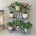 Amazon | sumunior フラワースタンド アイアン花台 6段 フラワーラック 室内/屋外 鉢植え スタンド 盆栽棚 耐荷重60㎏ ガーデニング棚 花台植物棚 | フラワースタンド ...