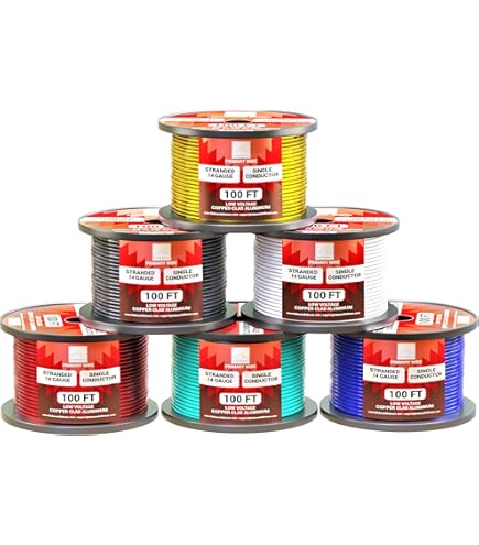 Car Stereo Hookup Wire 11-Roll 14 Gauge Automotive Wire Spool Set ...
