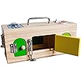 Original Wooden Lock Activity Box with Key : Amazon.com.au: Toys & Games