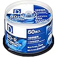 Amazon.co.jp: 電響社 マクセル事業本部 録画用ブルーレイディスクBD-R (1〜4倍速対応)ワイドプリント対応 ホワイトレーベル 【記録容量 25GB/地デジ約180分 /50枚 ...