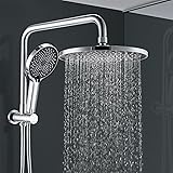 Decaura 9" Rain Shower Head Set 2 in 1 Shower Rail Wall Mounted 3-Mode ...