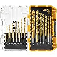 Amazon | DEWALT DW1361 Titanium Pilot Point Drill Bit Set, 21-Piece by ...