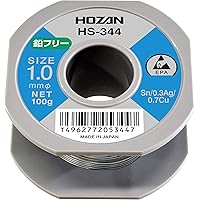 Amazon.co.jp: ホーザン(HOZAN) 鉛フリーハンダ 鉛フリー半田 Sn-0.3Ag-0.7Cu 鉛フリー半田 重量100g HS-344 : DIY・工具・ガーデン