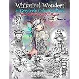 Amazon | Whimsical World Big Book Coloring Book 100 Illustrations to ...