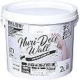 Amazon | アサヒペン 塗料 ペンキ Nuri-Deco-Wall (ヌリデコウォール) 2L ホワイト 水性 室内 壁紙 艶消し 1回塗り 手で塗れる しっくい風に仕上がる 塗り壁材 ...