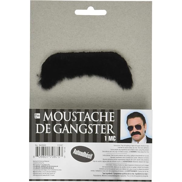 Funny False Facial Hair 6 Pcs 70s Style Fake Mustaches - Self-Adhesive ...
