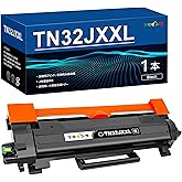 Amazon.co.jp: 【Amazon.co.jp限定】ブラザー用 【大容量】TN32JXXL TN-32JXXL 【1パック 黒】「残量表示ICチップ付き」互換トナーカートリッジ 対応 ...