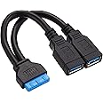Amazon.co.jp: 変換名人 M/B上のUSB3.0ピンヘッダ端子 → USB3.0(A・メス×2)変換ケーブル MB-USB3/CA : パソコン・周辺機器