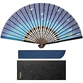 Amazon.co.jp: SENMAN Men's Silk Fan, Luxury, Large, Stylish, Popular ...