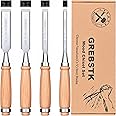 GREBSTK Professional Wood Chisel Tool Sets Sturdy Beech Wood Handles ...