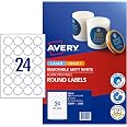 Avery Australia Matt White Removable Round Labels - Printable Product ...