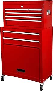 Amazon | E-Value チェスト&キャビネット レッド ETR108R | DIY・工具・ガーデン