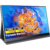 cocopar Portable Monitor 15.6 Inch 1080P Travel Monitor with Speaker ...
