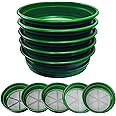 SE GP2-5 Set 5-Piece Set of Patented 13-1/4" Stackable Sifting Pans ...