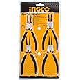 Amazon | INGCO スナップリングプライヤー 4本組 先端直径φ1.8mm 全長180mm HCCPS01180 | スナップリングプライヤ