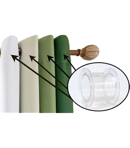 Pole Rideau GRADIENT Traverse Rod Slides 25 Pack - Flat Bottom Curtain ...