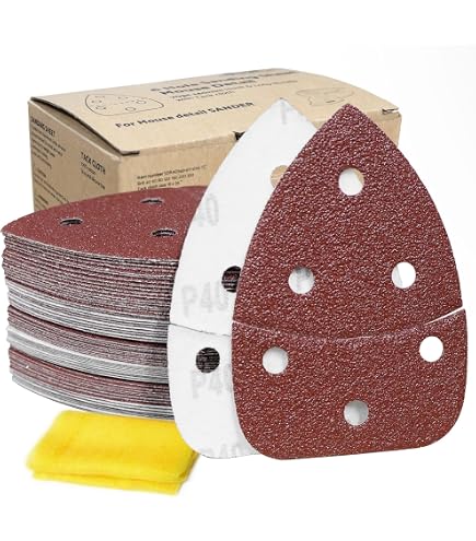 Triangle Sanding Pads 60PCS Triangular Sander Sandpaper, HYCHIKA Detail ...