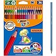 BIC Kids Evolution ECOlutions Coloured Pencils - Assorted Colours, Pack of 36 Colouring Pencils ...