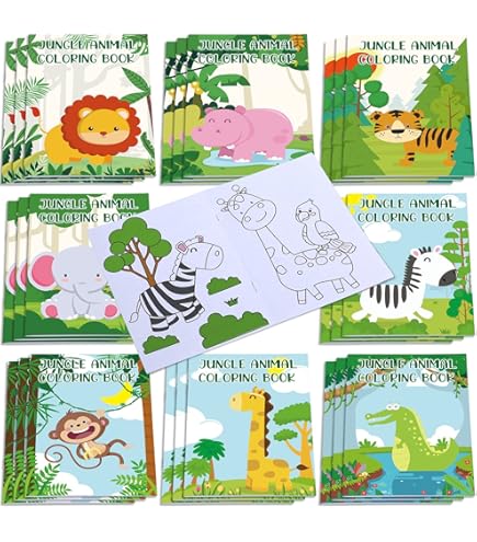 Mini Coloring Book 30 Sets Ocean Animals Crafts For Kids Color Your Own ...