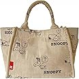 Amazon | [ルートート] 8588 スヌーピー ヨコ型 小さめ トートバッグ IP デリジャガード Peanuts8P (02 ベージュ) | ROOTOTE(ルートート) | トートバッグ