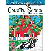 Amazon | Creative Haven Charming Wintertime Scenes Color by Number ...