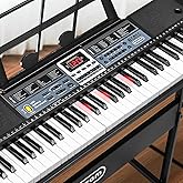 ALPHA 61 Keys Electronic Piano Keyboard Portable Digital Keyboard with ...