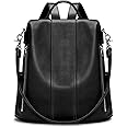 S-ZONE Leather Backpack Purses for Women Antitheft Rucksack Shoulder ...