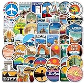 Travel Around The World Stickers, 50Pcs World Famous Tourist ...