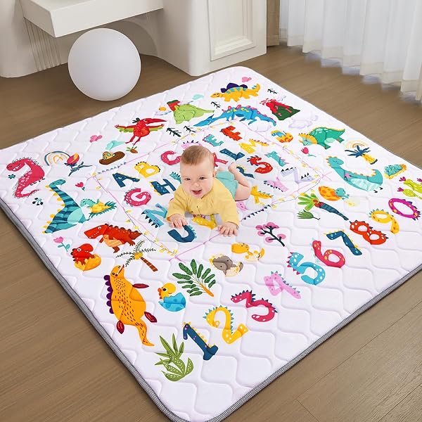 Foldable Play Mat VEVOR Baby Play Mat - 1.3x2m Foldable XPE Foam Mat ...