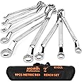 HORUSDY 9-Piece Offset Spanner Set, 75-Degree Double Box End Spanners ...