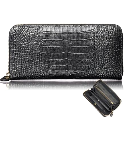 Amazon.co.jp: オーストリッチ横長ベロ付財布(チェクナット) S