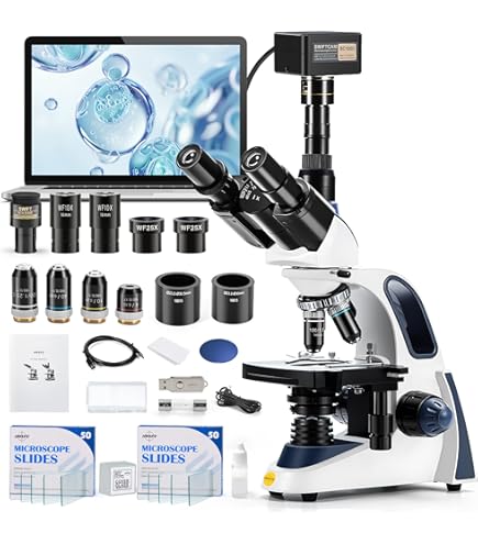 Amazon.co.jp: アズワン LEDプランレンズ生物顕微鏡 三眼 40~1000× /3