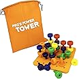 Peg's Power Tower Stacking Toy by Little Roos | Educational Peg Board ...