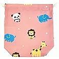 Amazon｜ミニ巾着 保育園 幼稚園 コップ入れ 歯ブラシ入れ ハンカチ入れ かわいい キャラクター パンダ ピンク パンダとアニマル ...