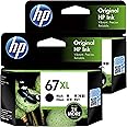 Amazon.co.jp: 【Amazon.co.jp限定】【純正品・大容量2個セット】HP 67 XL 純正インクカートリッジ ブラック 黒 3YM57AA 国内正規品 2個セット ...