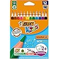BIC 8297359 Kids Evolution Triangular Colouring Pencils - Assorted Colours, Pack of 12 : Amazon ...